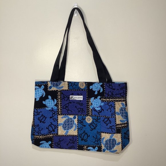 Local Design | Bags | Made In Hawaii Turtle Honu Blue Tote Bag | Poshmark